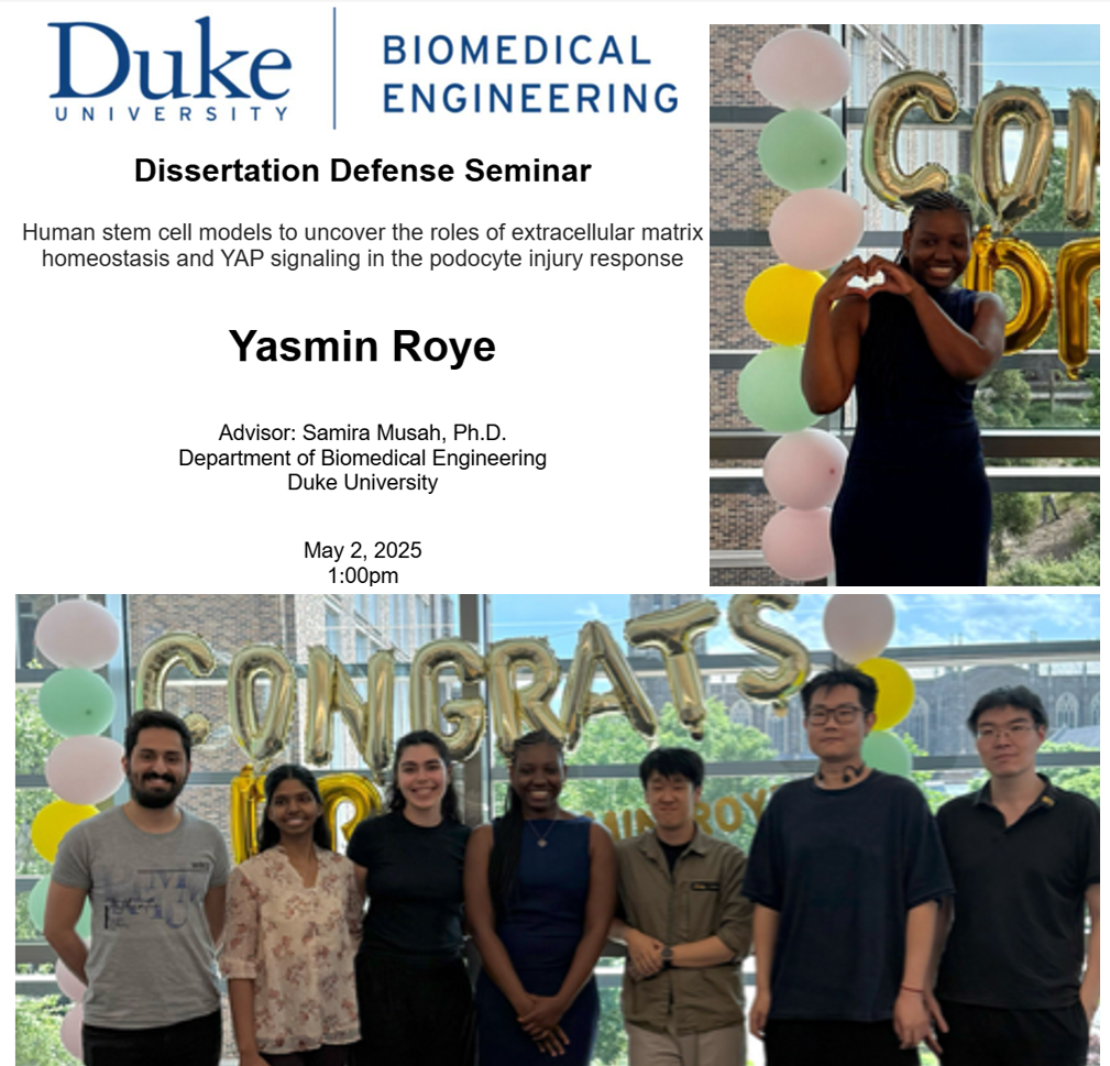 Yasmin Roye successfully defended her dissertation, becoming the 4th PhD student to graduate ...